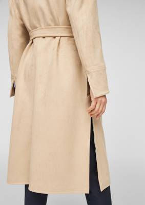 s.Oliver BLACK LABEL, Trenchcoat in Velours-Optik Trenchcoats, beige ...