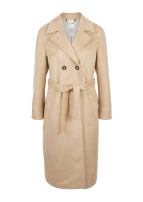 s.Oliver BLACK LABEL, Trenchcoat in Velours-Optik Trenchcoats, beige ...